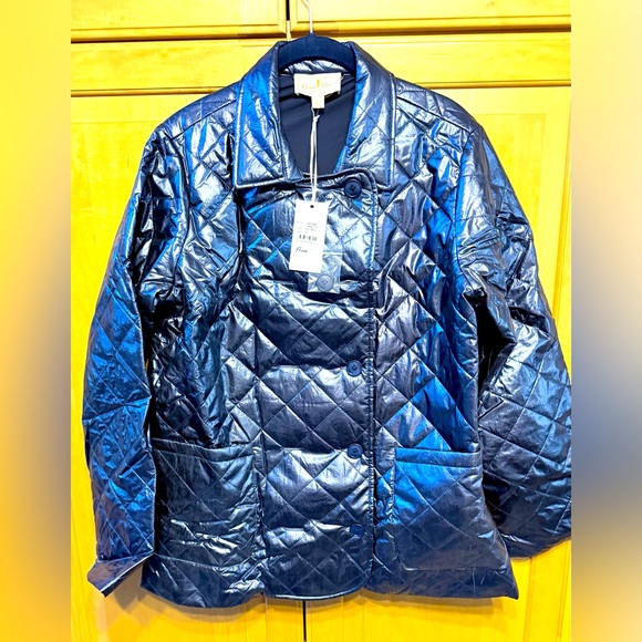 Flora Bea Nyc | Jackets & Coats | Blue Quilted Womans Coat | Poshmark